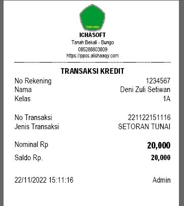 Aplikasi Tabungan Bank Mini Sekolah